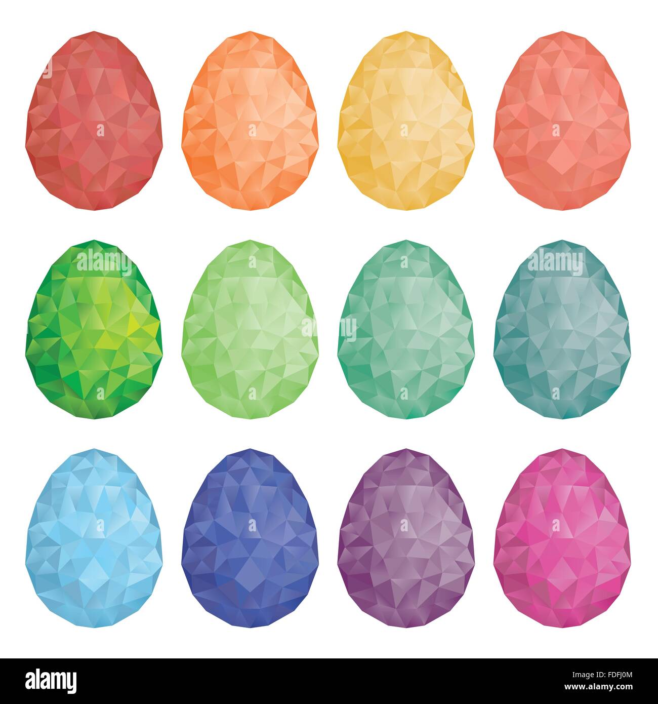 Low poly eggs in various colors Stock Vector Image & Art - Alamy