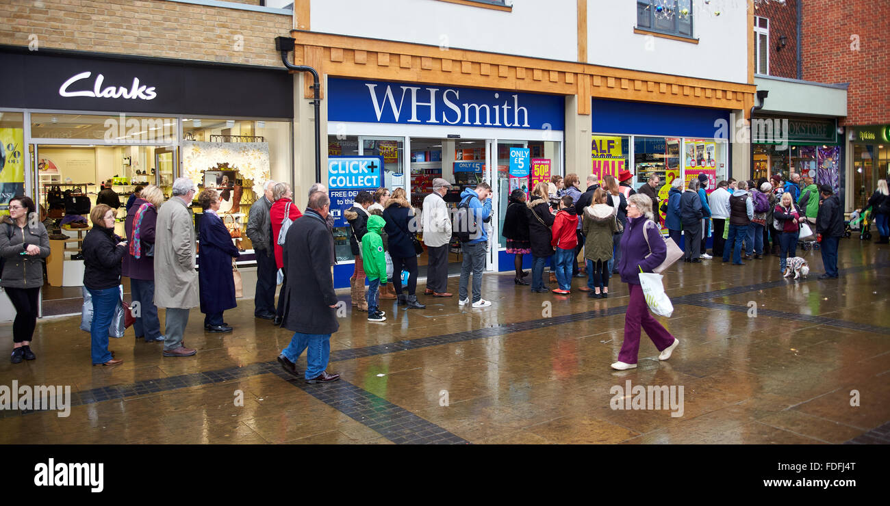 A queue outside The Bookstore in Abingdon ahead of a book signing event ...