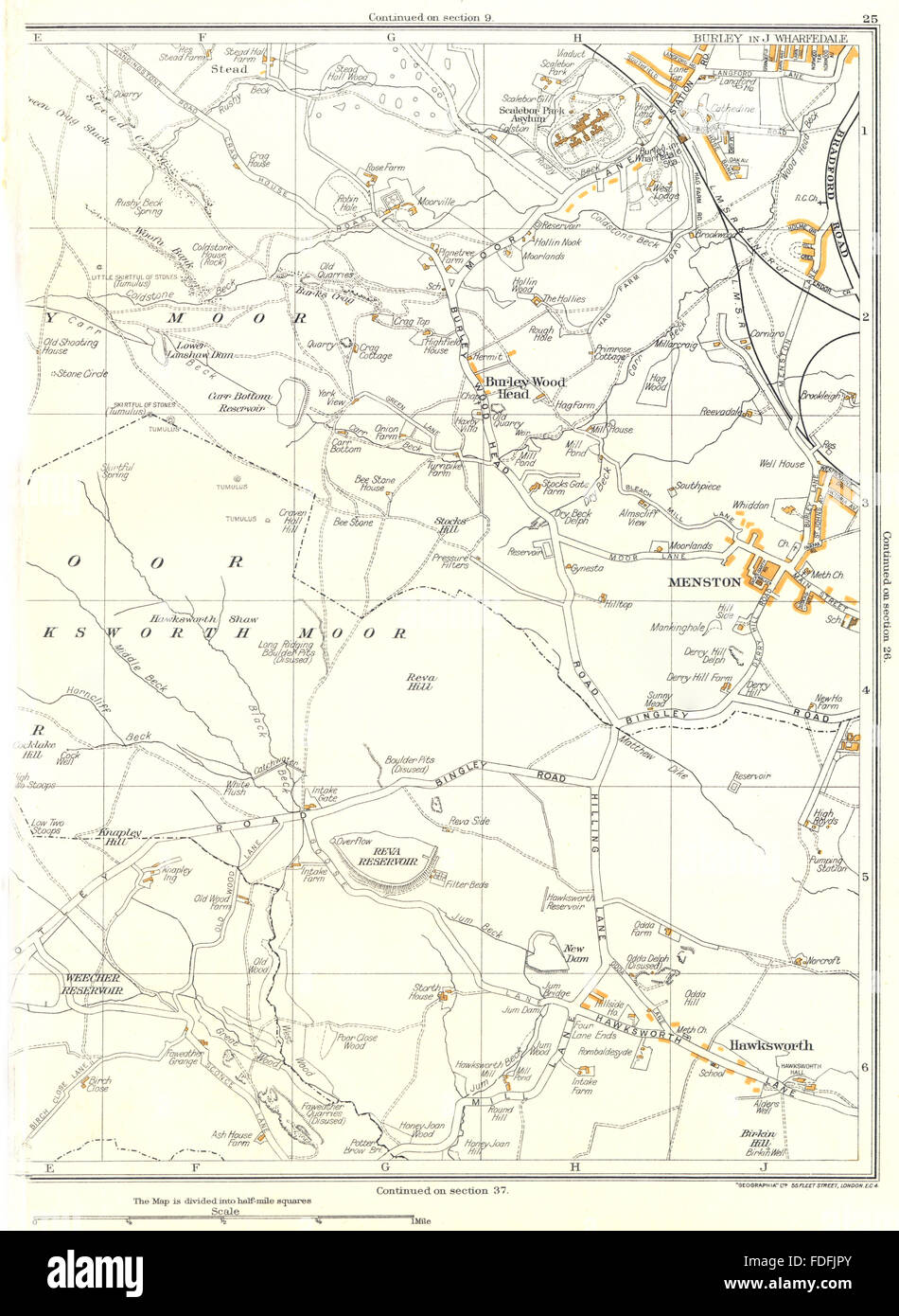 Map of burley hi-res stock photography and images - Alamy