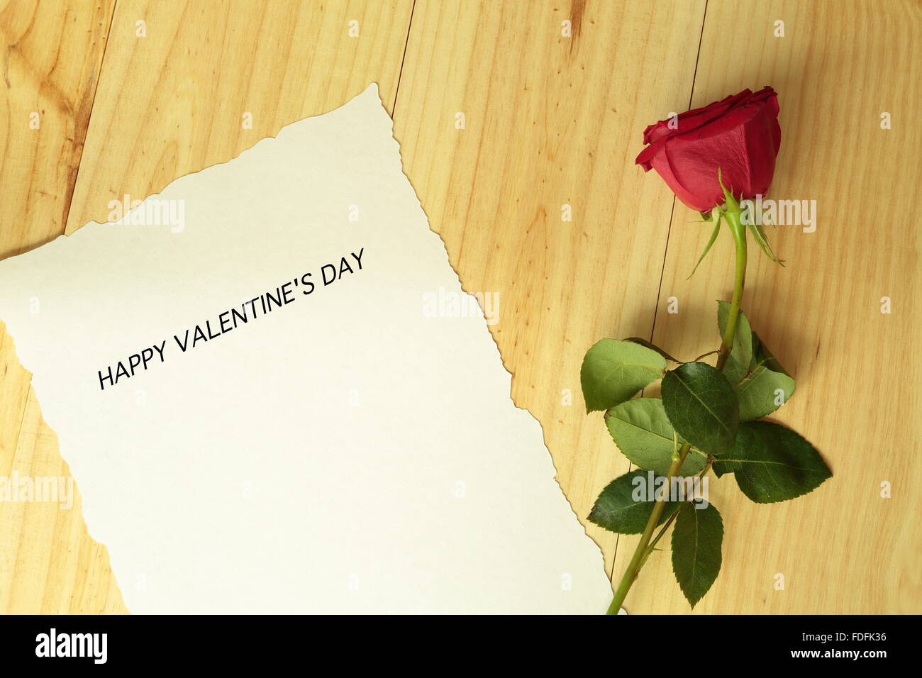 Red rose with a dedication Stock Photo - Alamy