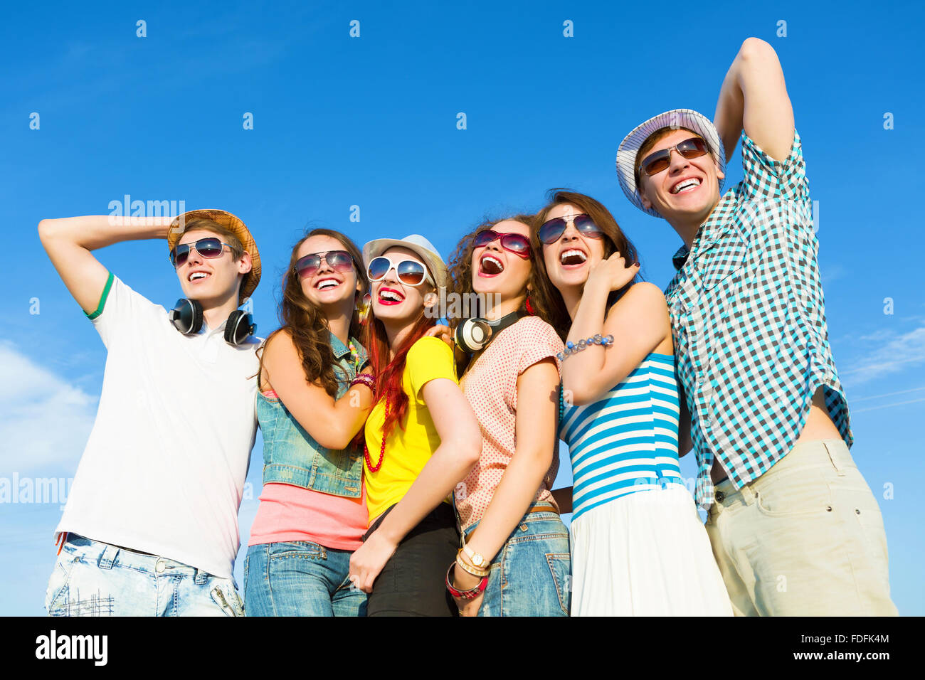 Image of young people having fun. Summer vacation Stock Photo - Alamy