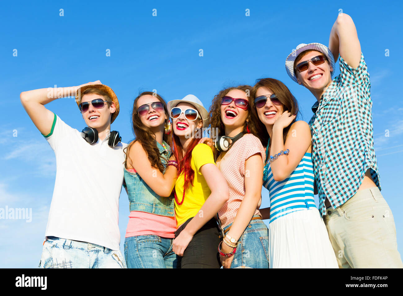 Image of young people having fun. Summer vacation Stock Photo - Alamy