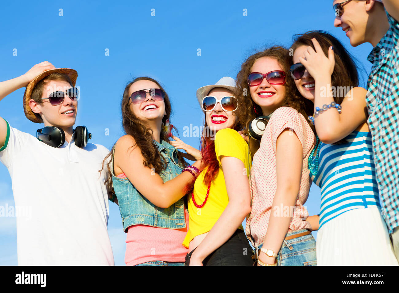Image of young people having fun. Summer vacation Stock Photo - Alamy