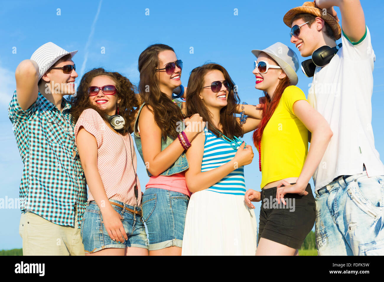 Image of young people having fun. Summer vacation Stock Photo - Alamy