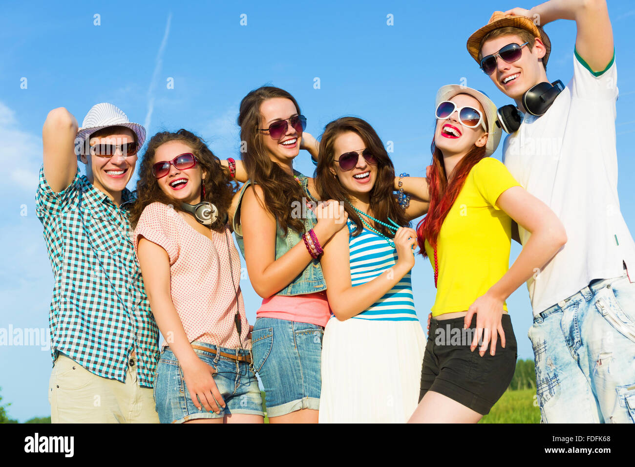 Image of young people having fun. Summer vacation Stock Photo - Alamy