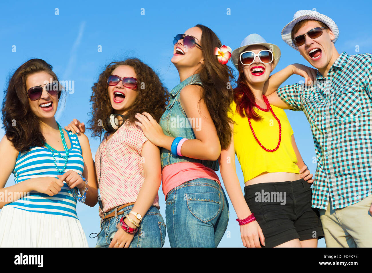 Image of young people having fun. Summer vacation Stock Photo - Alamy