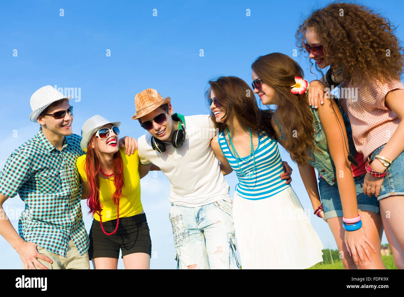 Image of young people having fun. Summer vacation Stock Photo - Alamy