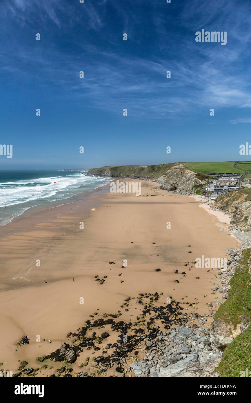 Beach at watergate bay hi-res stock photography and images - Alamy