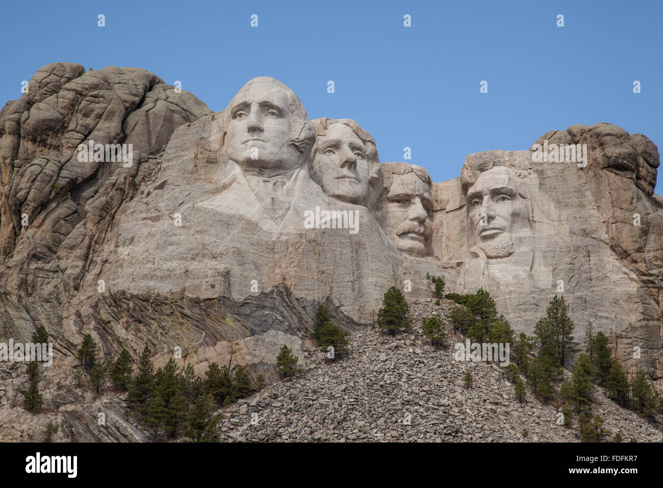 Mount rushmore sculptures washington jefferson hi-res stock photography ...
