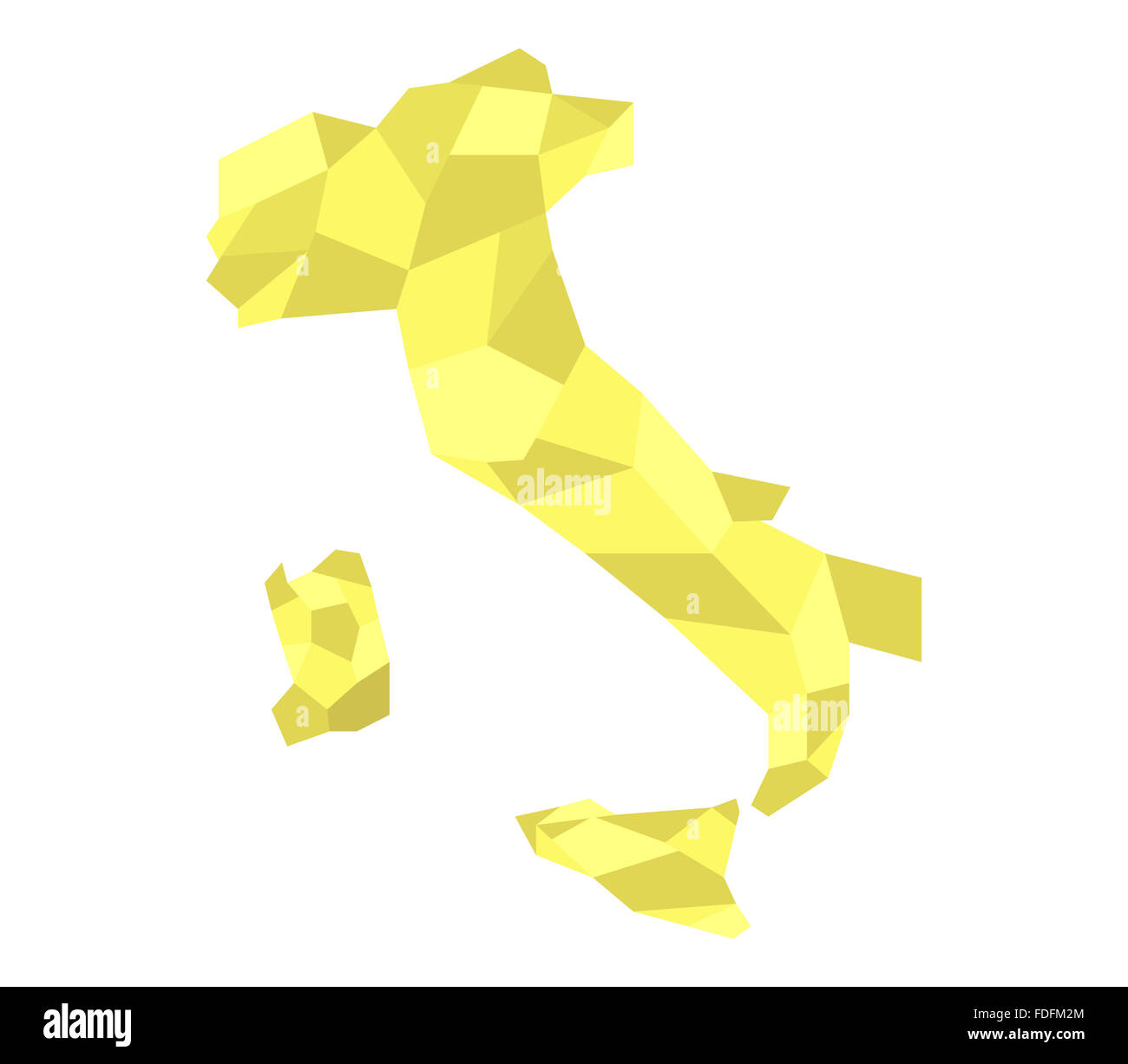 Italy polygonal map hi-res stock photography and images - Alamy