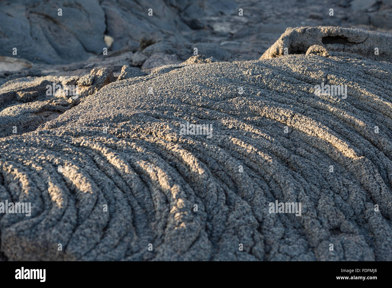 Pahoehoe lava formations at Erta Ale volcano, Ethiopia. Flowing lava ...