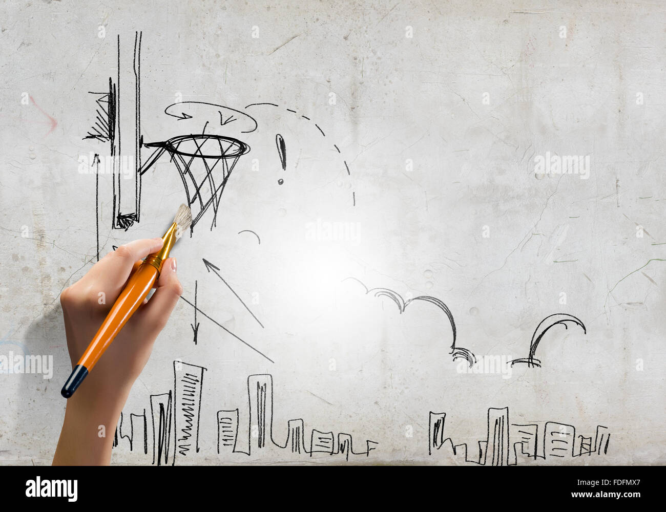 Close up of human hand drawing conceptual sketches Stock Photo - Alamy