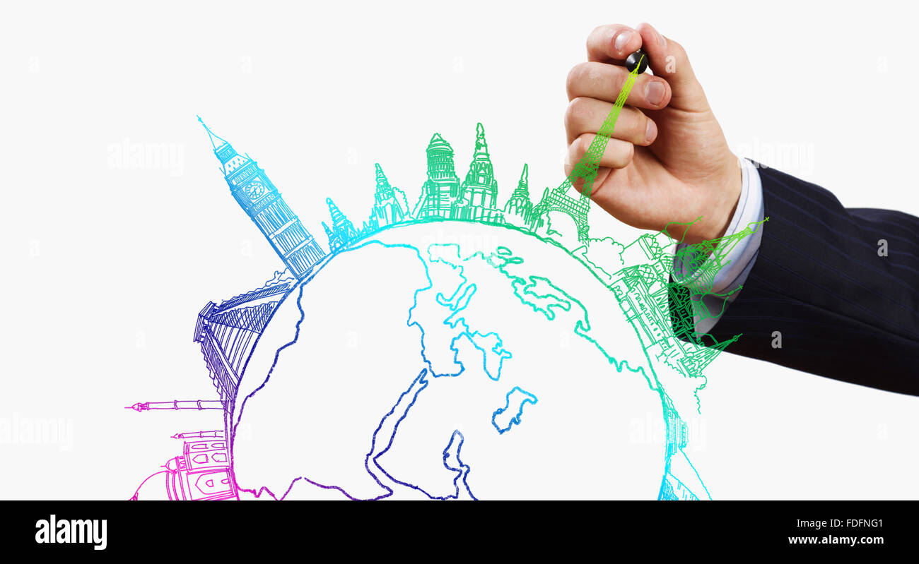 Drawing earth hi-res stock photography and images - Alamy