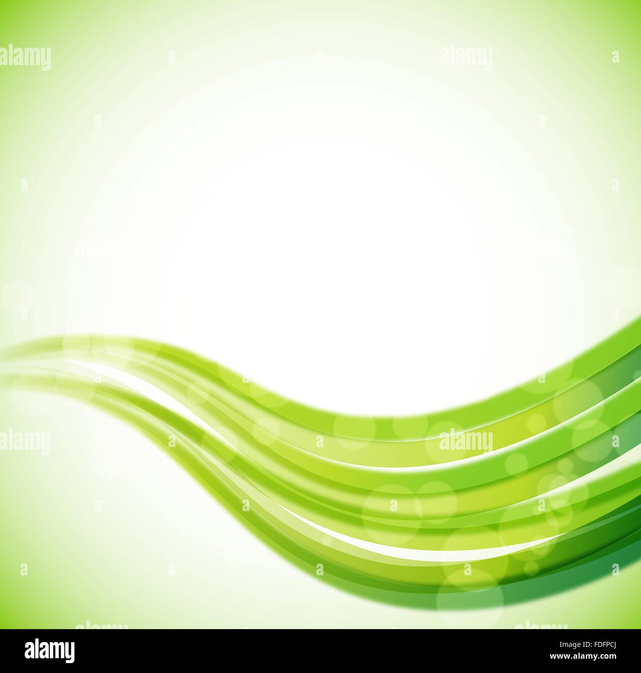 abstract background with green waves and light effects. vector Stock ...