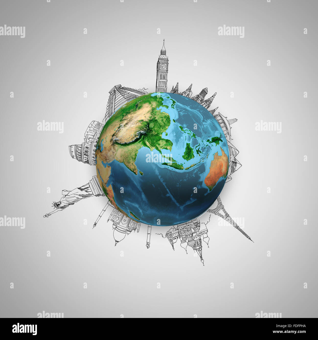 Planet Earth Pencil Drawing