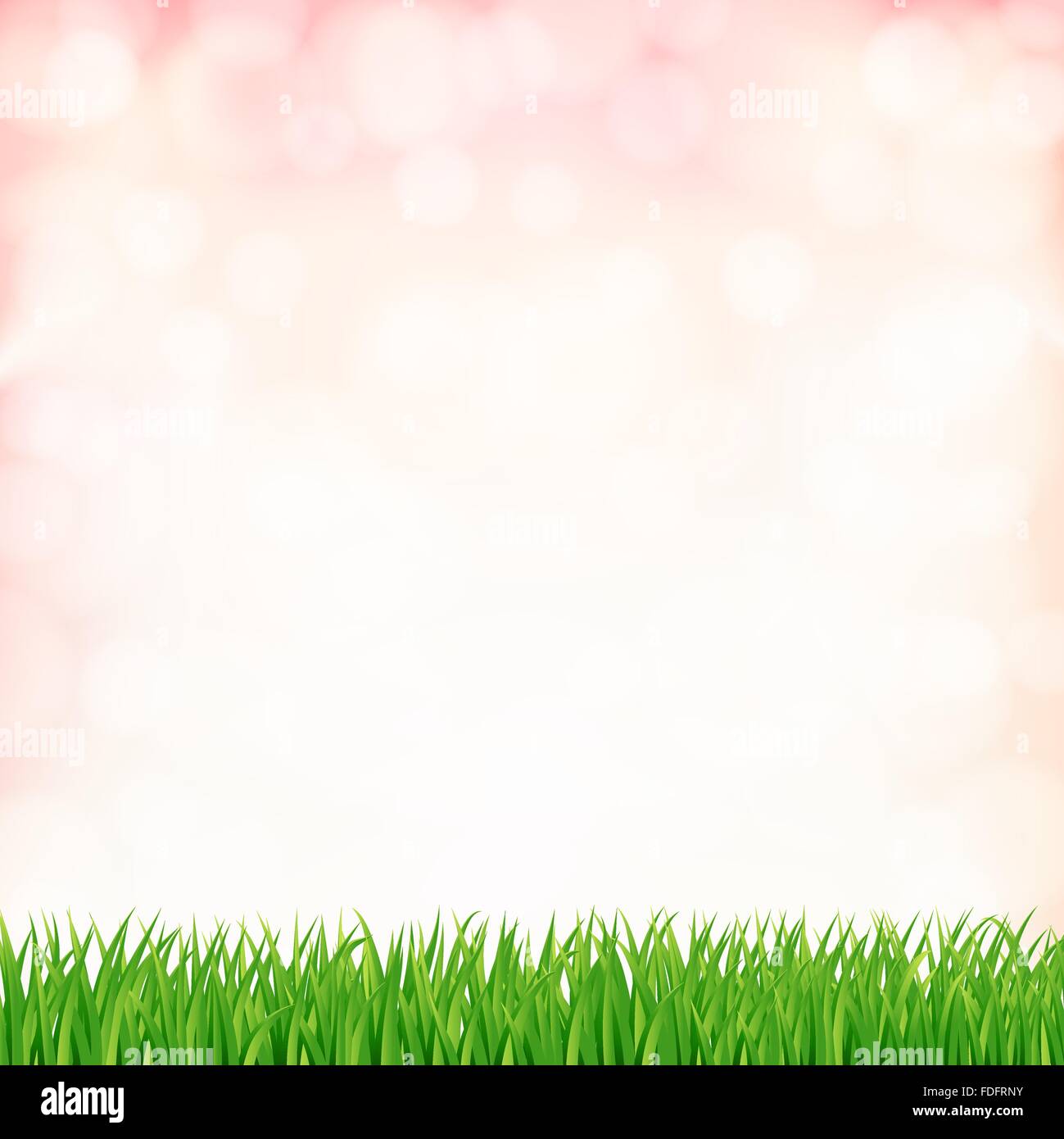 spring background with green grass and sky. vector Stock Vector Image ...