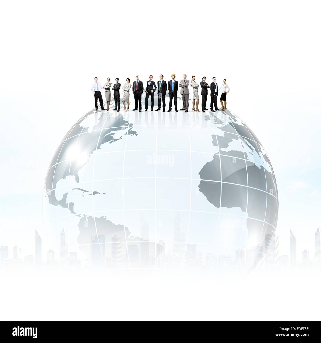 Group of successful confident businesspeople. Globalization concept ...