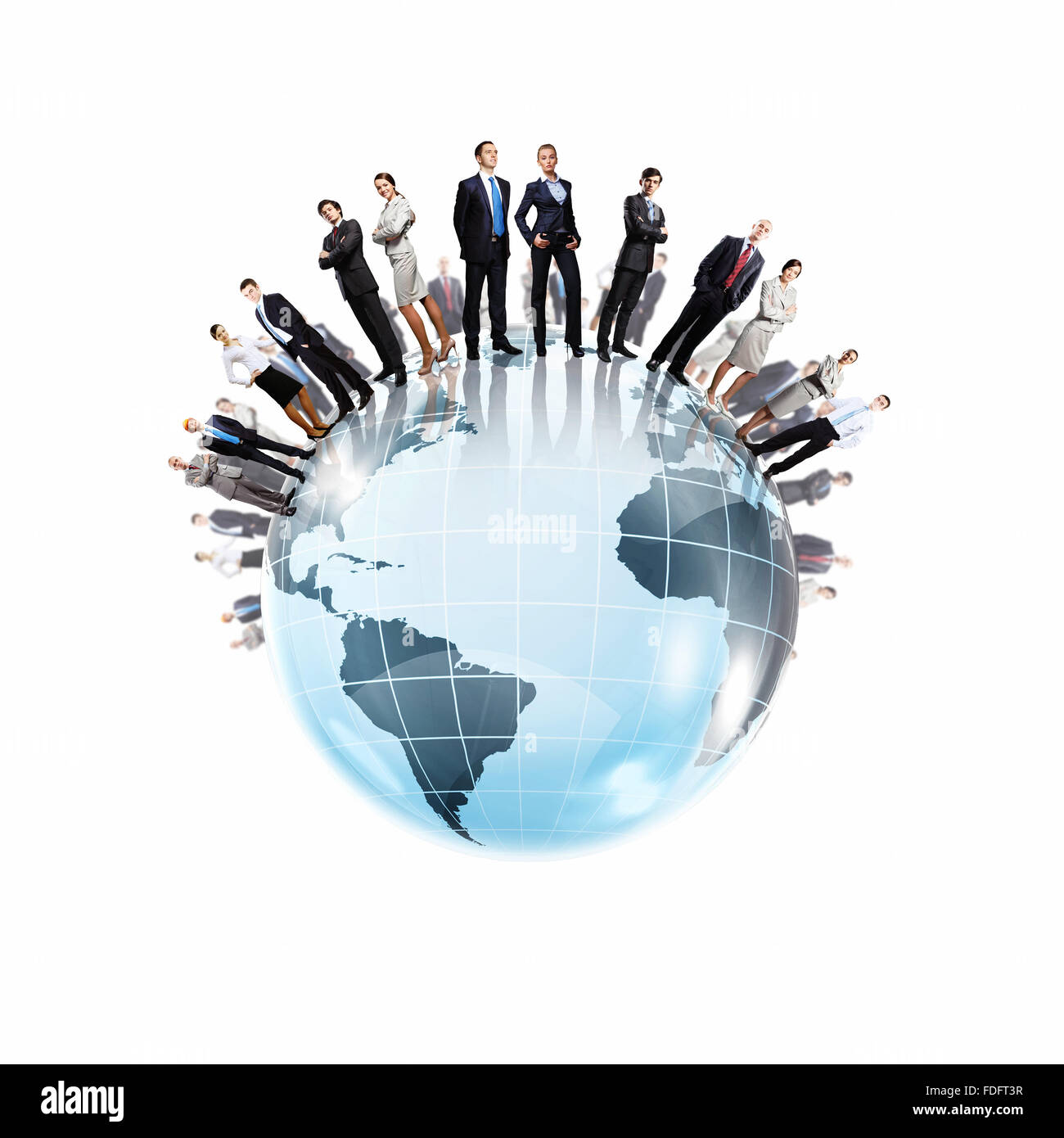 Group of successful confident businesspeople. Globalization concept ...