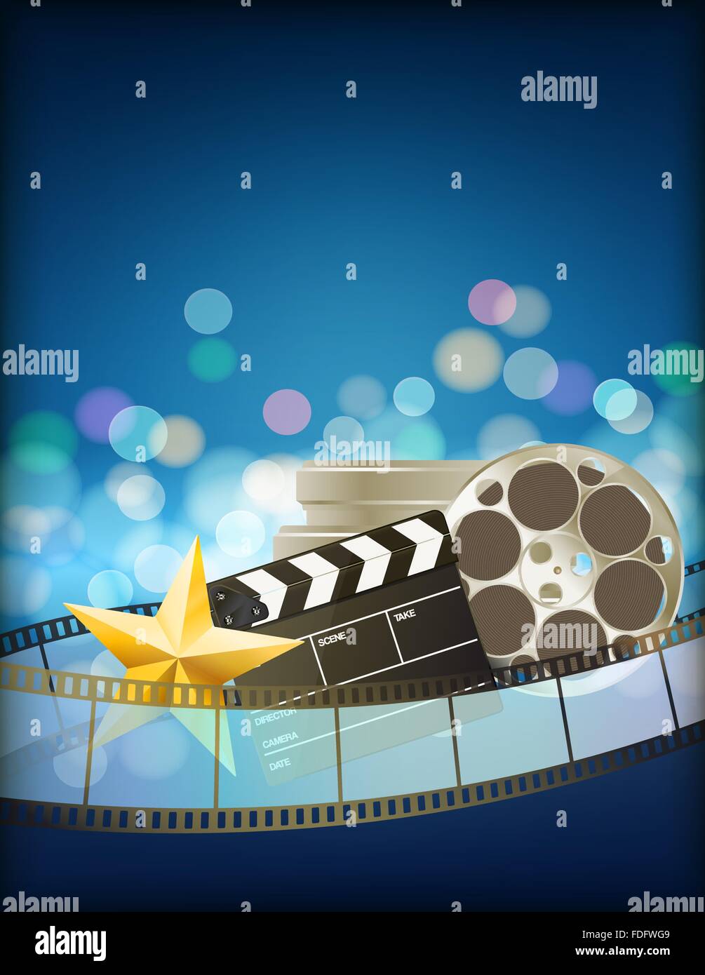 Poster cinema clapper vector Stock Vector Images - Alamy