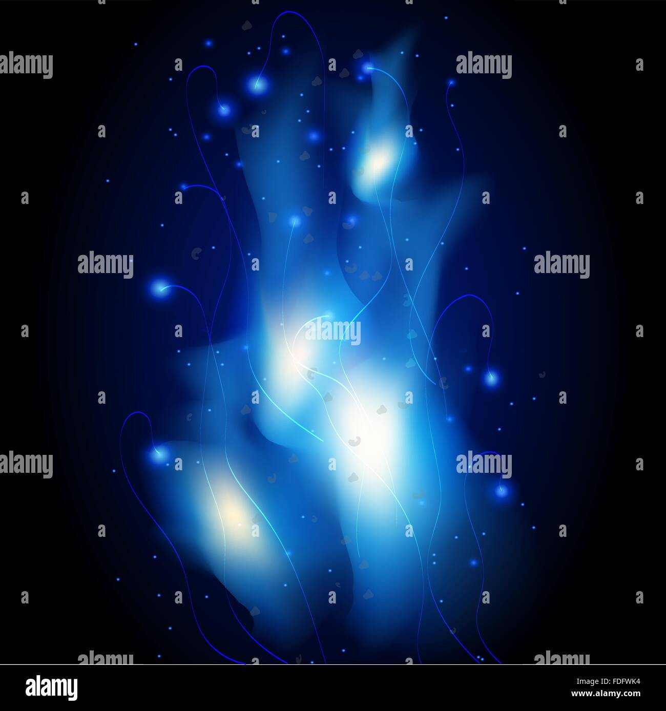 Vector Illustration of Abstract Blue Fire Stock Vector Image & Art - Alamy