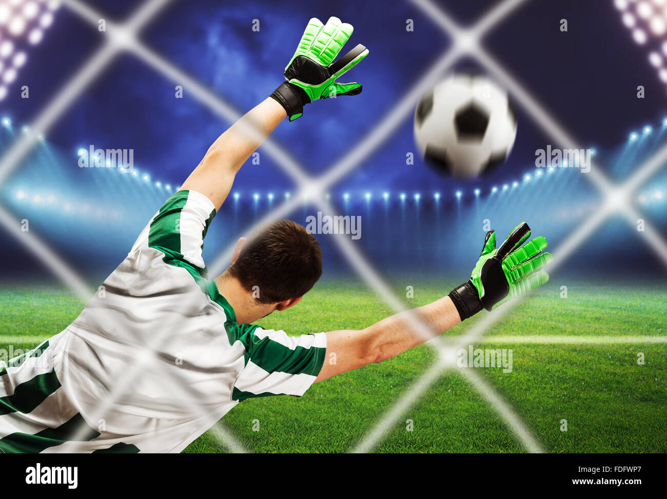 Goalkeeper on the field Stock Photo - Alamy