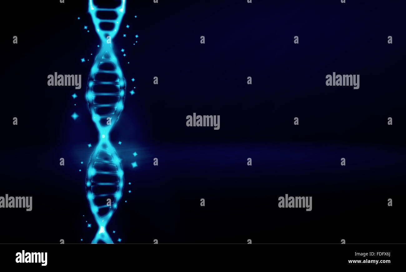 Biochemistry background concept with high tech dna molecule Stock Photo ...