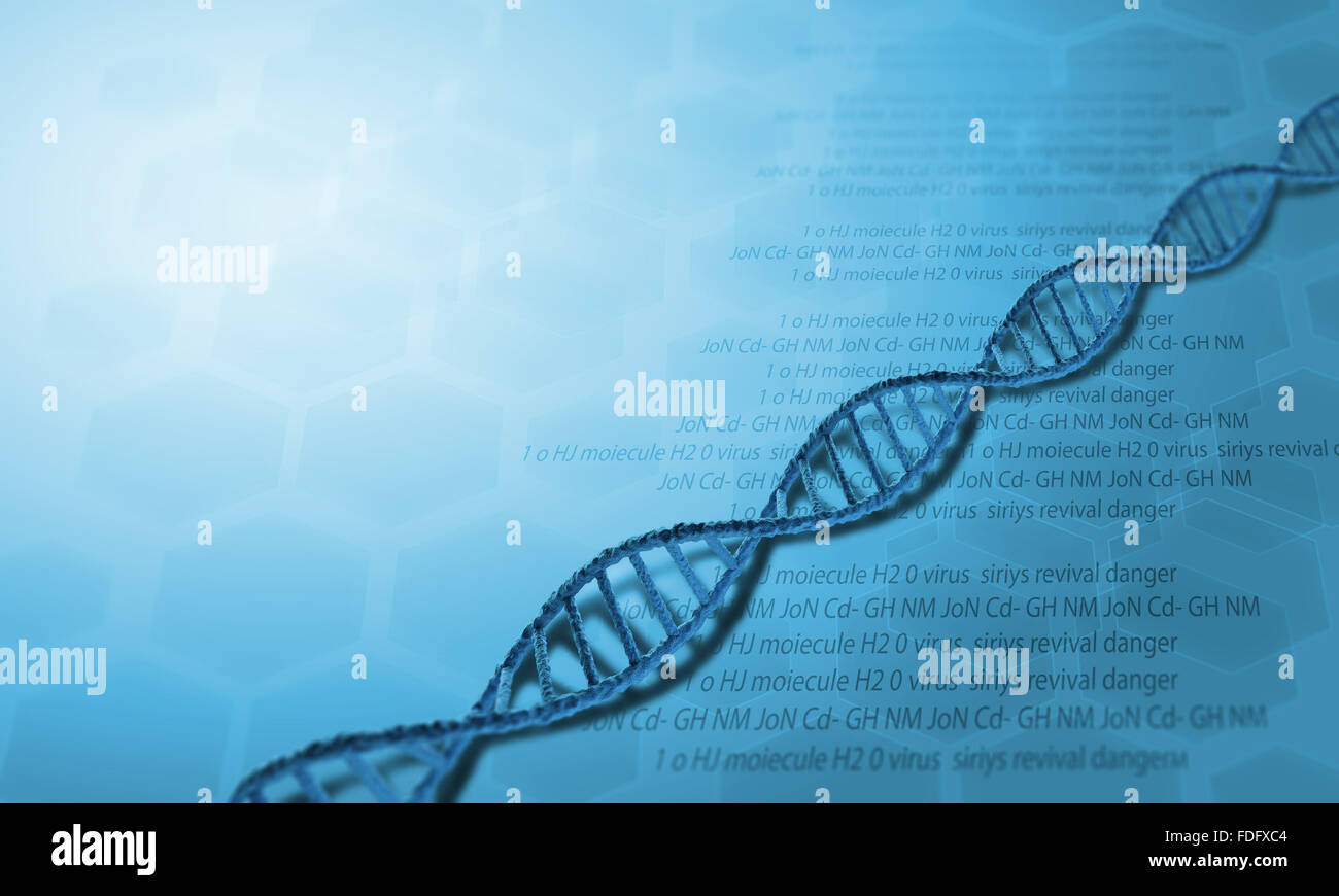 Biochemistry background concept with high tech dna molecule Stock Photo ...