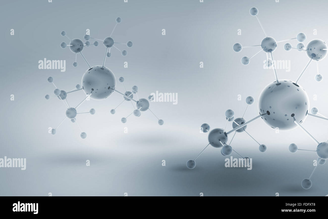 High tech background concept with molecule chain Stock Photo - Alamy