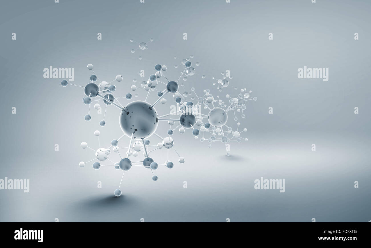 High tech background concept with molecule chain Stock Photo - Alamy