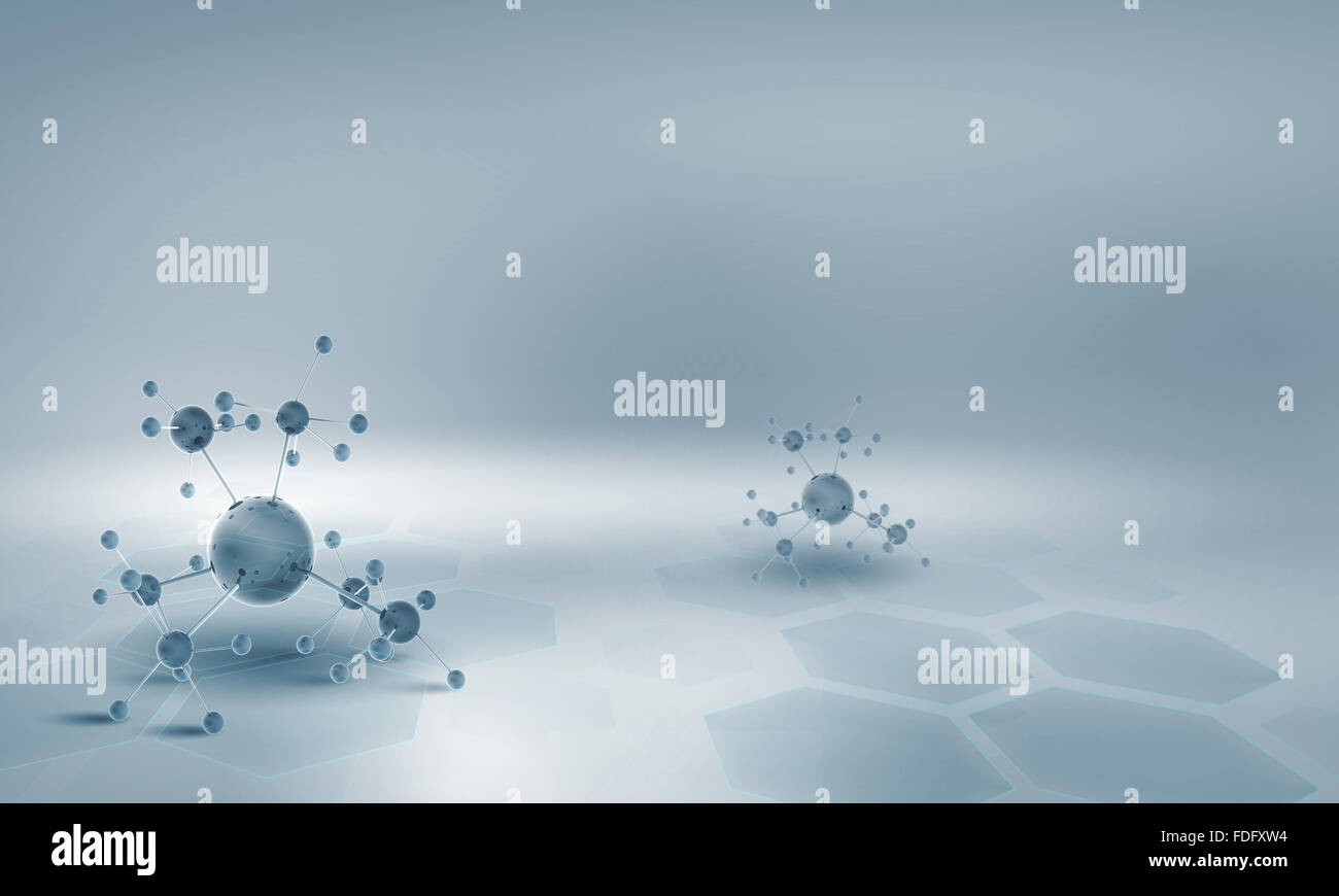 High tech background concept with molecule chain Stock Photo - Alamy