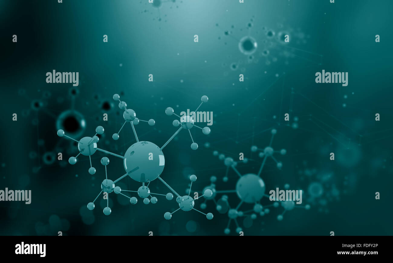 High tech background concept with molecule chain Stock Photo - Alamy