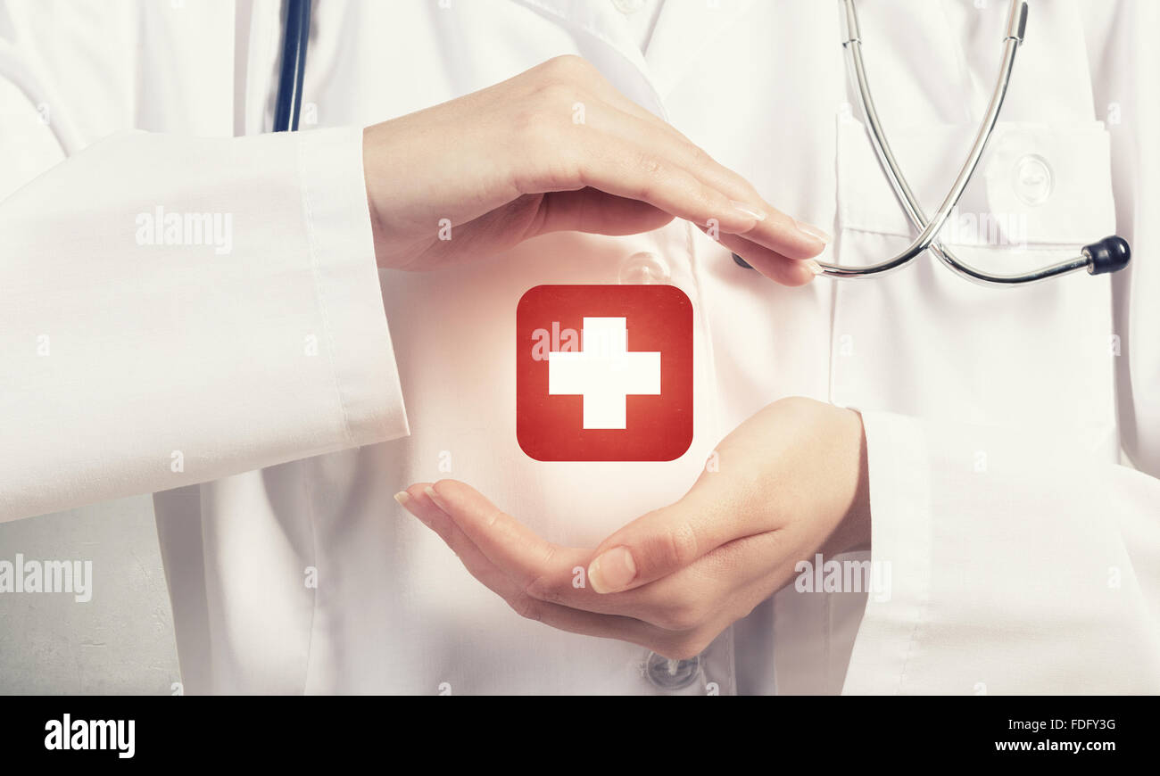 Doctor sign red cross hi-res stock photography and images - Alamy