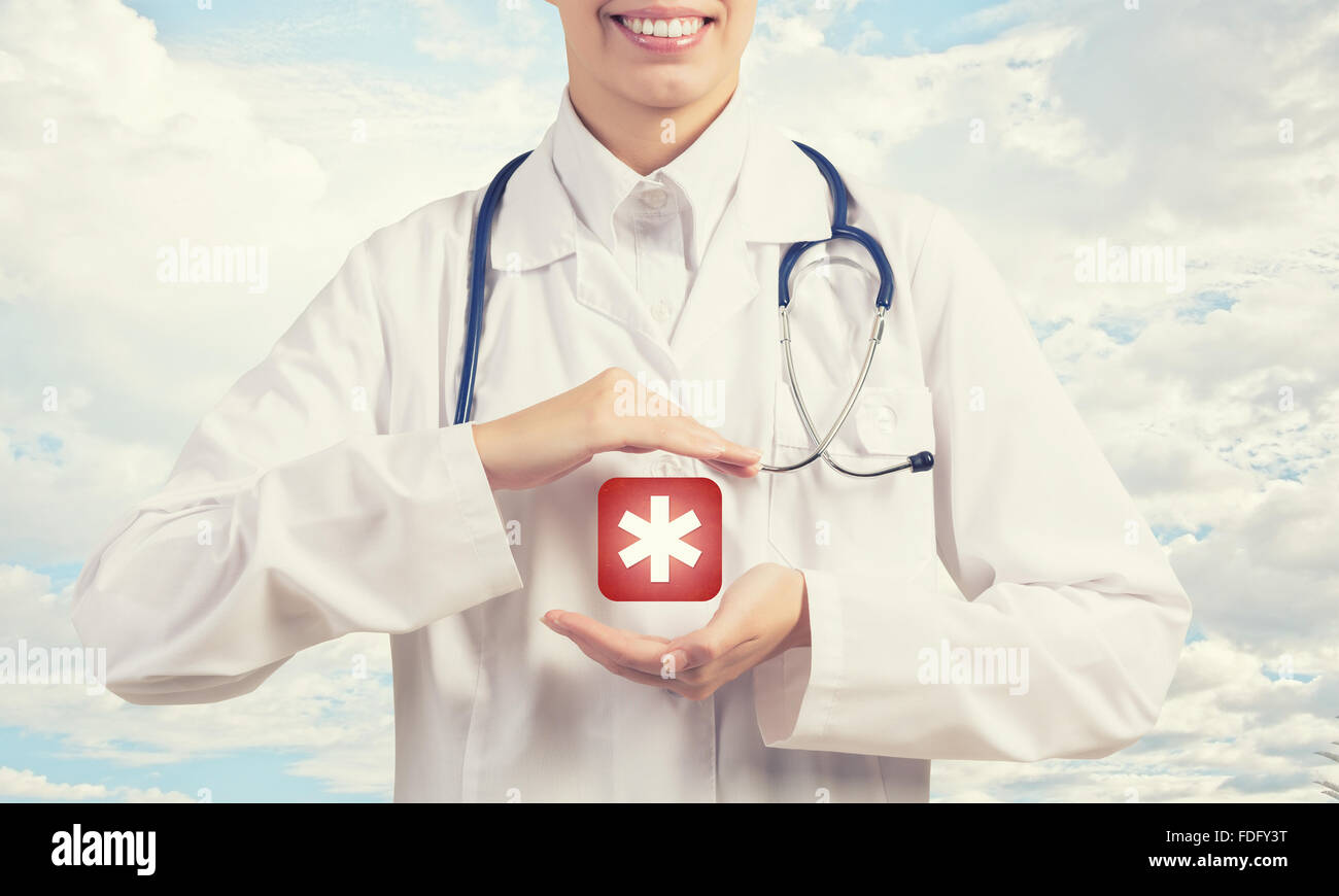 Doctor sign red cross hi-res stock photography and images - Alamy