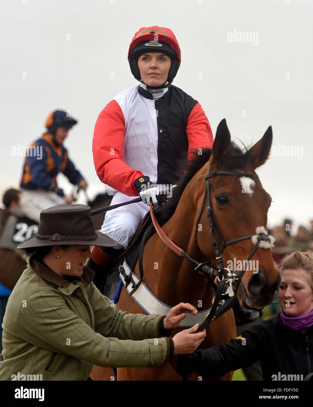 Victoria Pendleton, jockey, riding horse Pacha Du Polder Stock Photo ...
