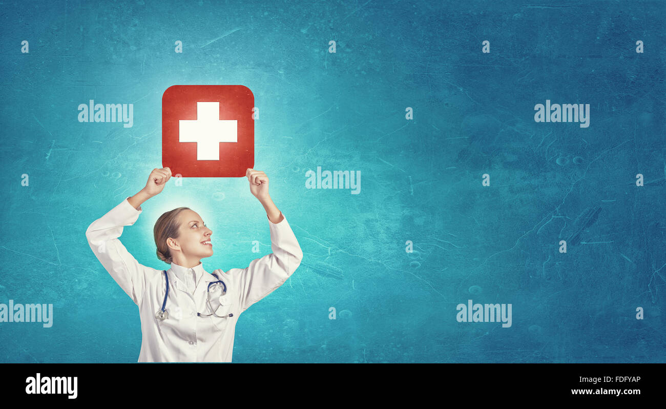 Doctor sign red cross hi-res stock photography and images - Alamy