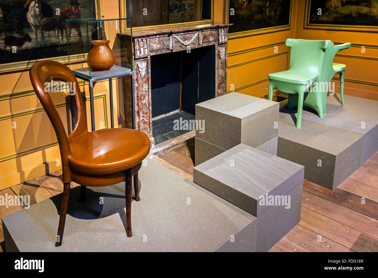 Interior of the Design Museum Gent in the city Ghent, East Flanders ...