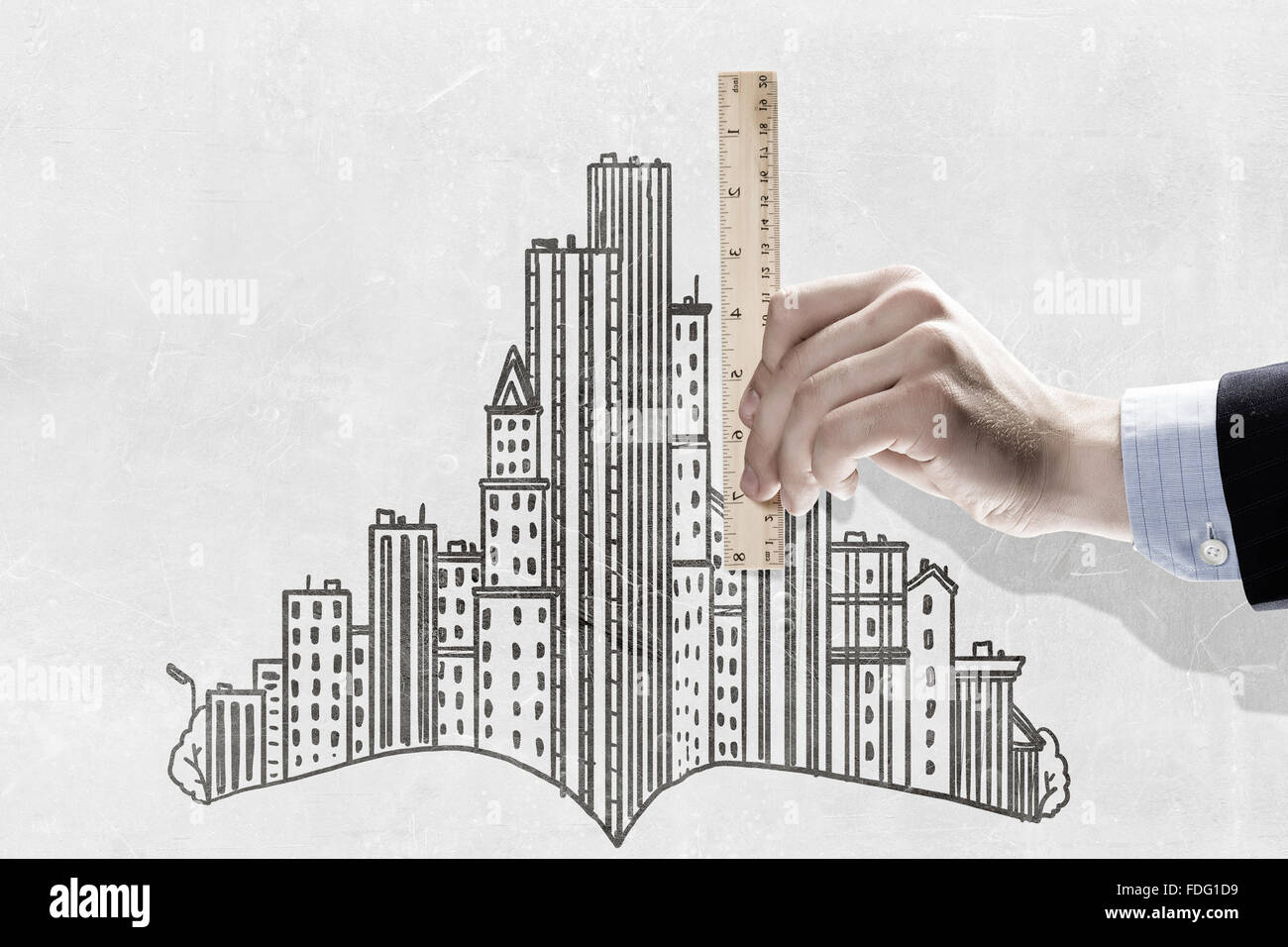 Measuring hand palm with ruler hi-res stock photography and images - Alamy