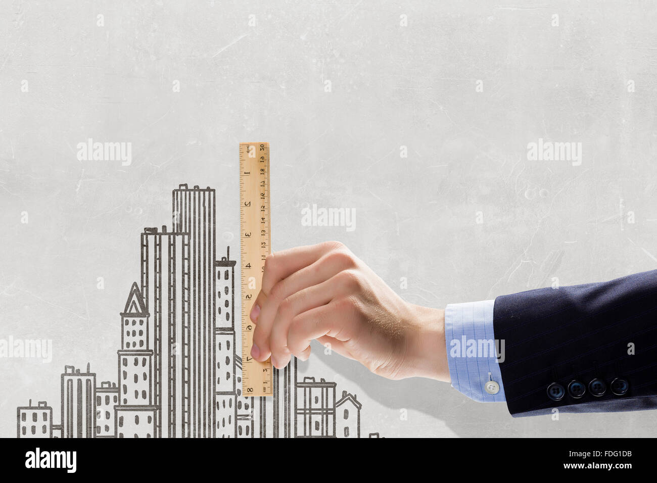 Measuring hand palm with ruler hi-res stock photography and images - Alamy