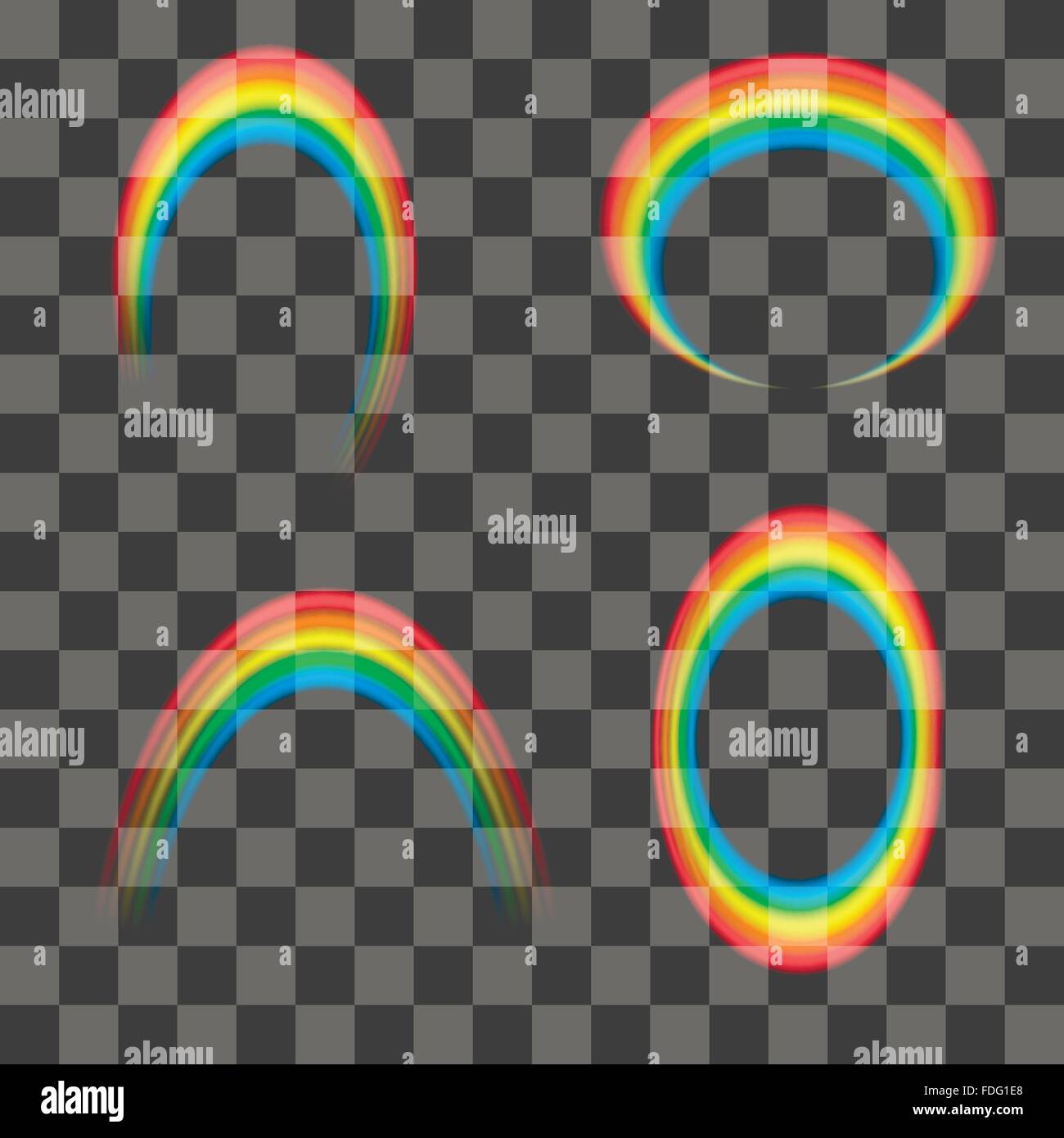 Set of Transparent Rainbow Icons Stock Vector Image & Art - Alamy
