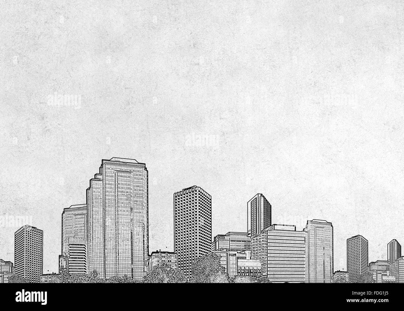 Close up of male hand measuring with ruler model of city Stock Photo ...