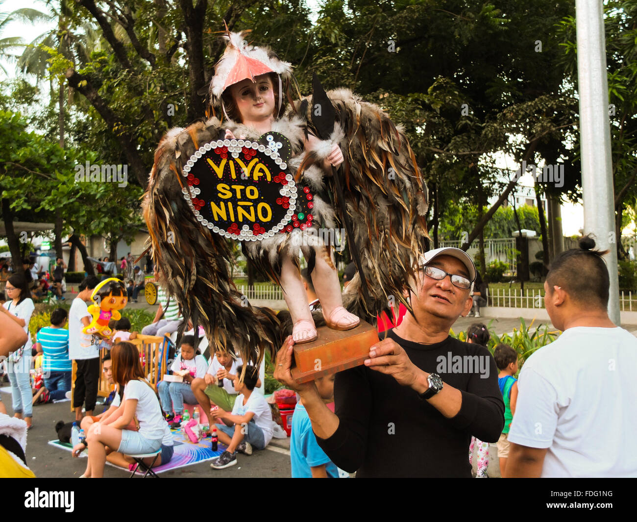 Manila, Philippines. 31st January, 2016. A Sto. Niño dress with wings ...