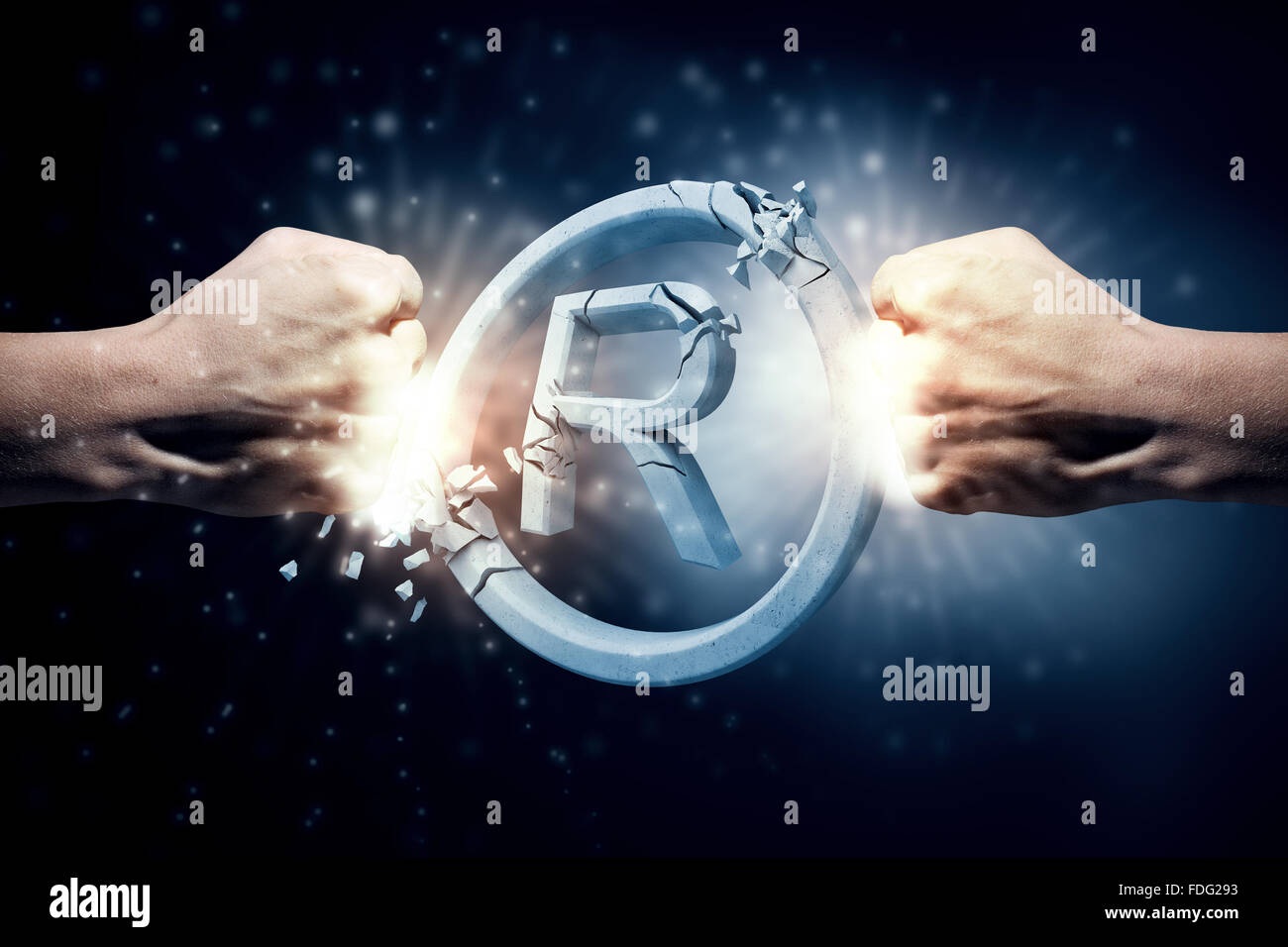 Close up of human hand hitting rights sign with fist Stock Photo - Alamy