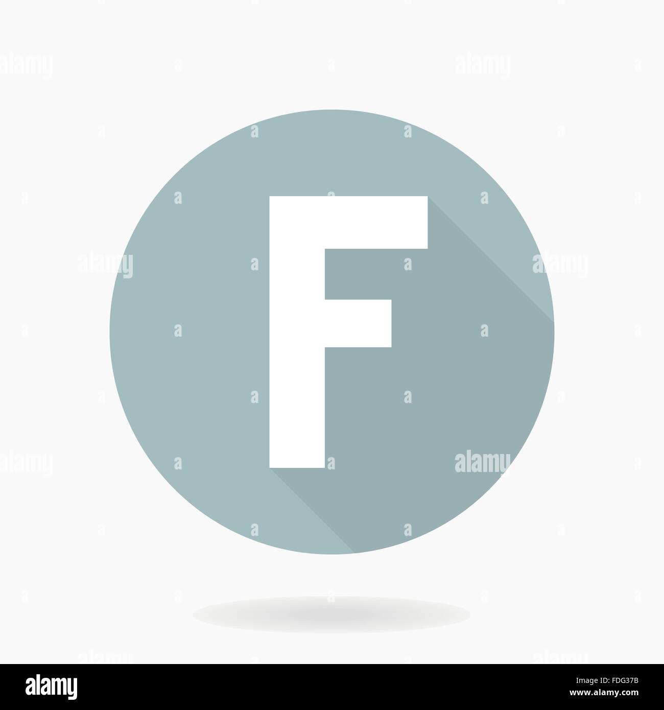 Fine Vector Flat Icon With Letter F Stock Vector Image & Art - Alamy