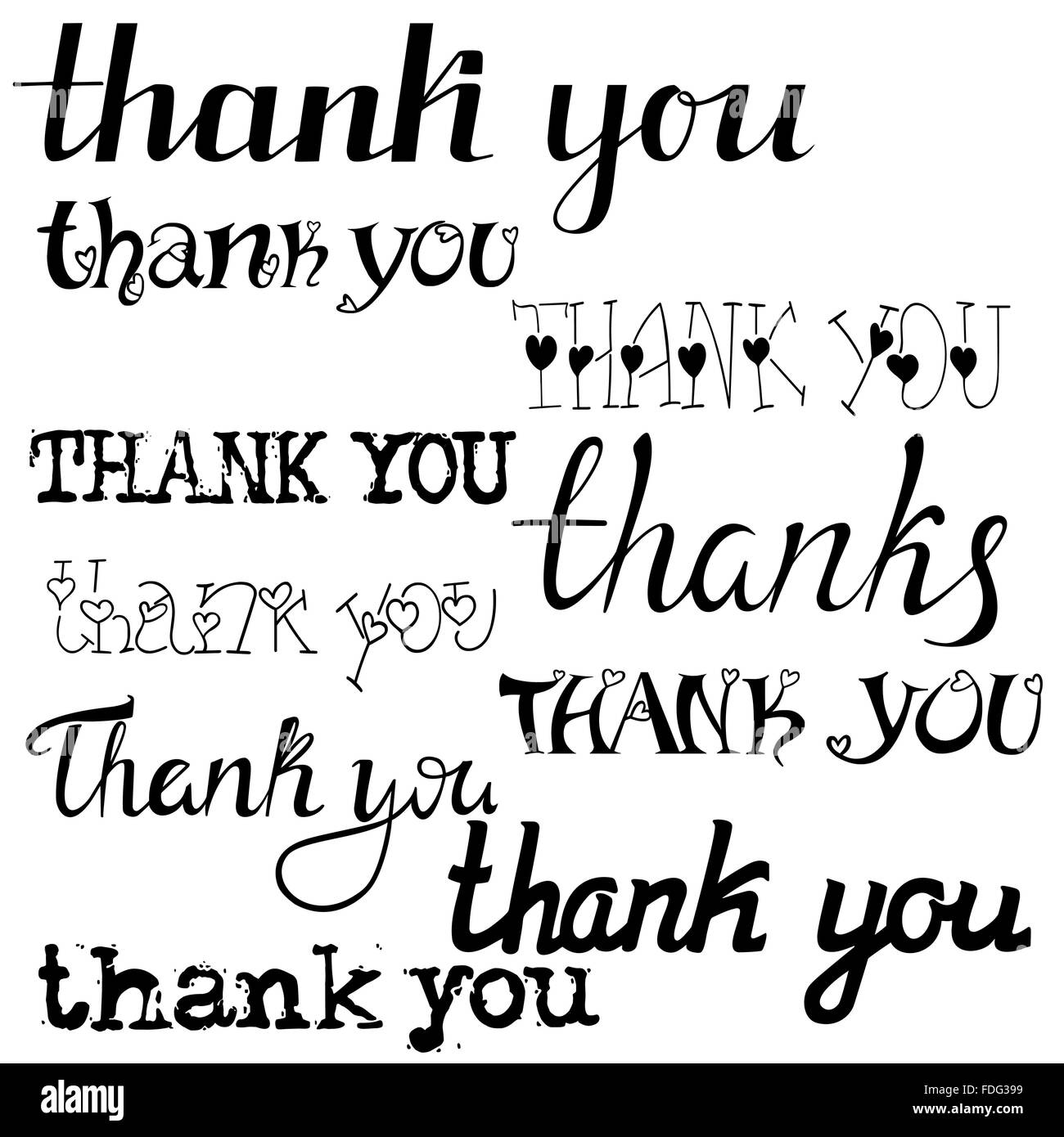 Thank you. Modern brush calligraphy Stock Vector Image & Art - Alamy