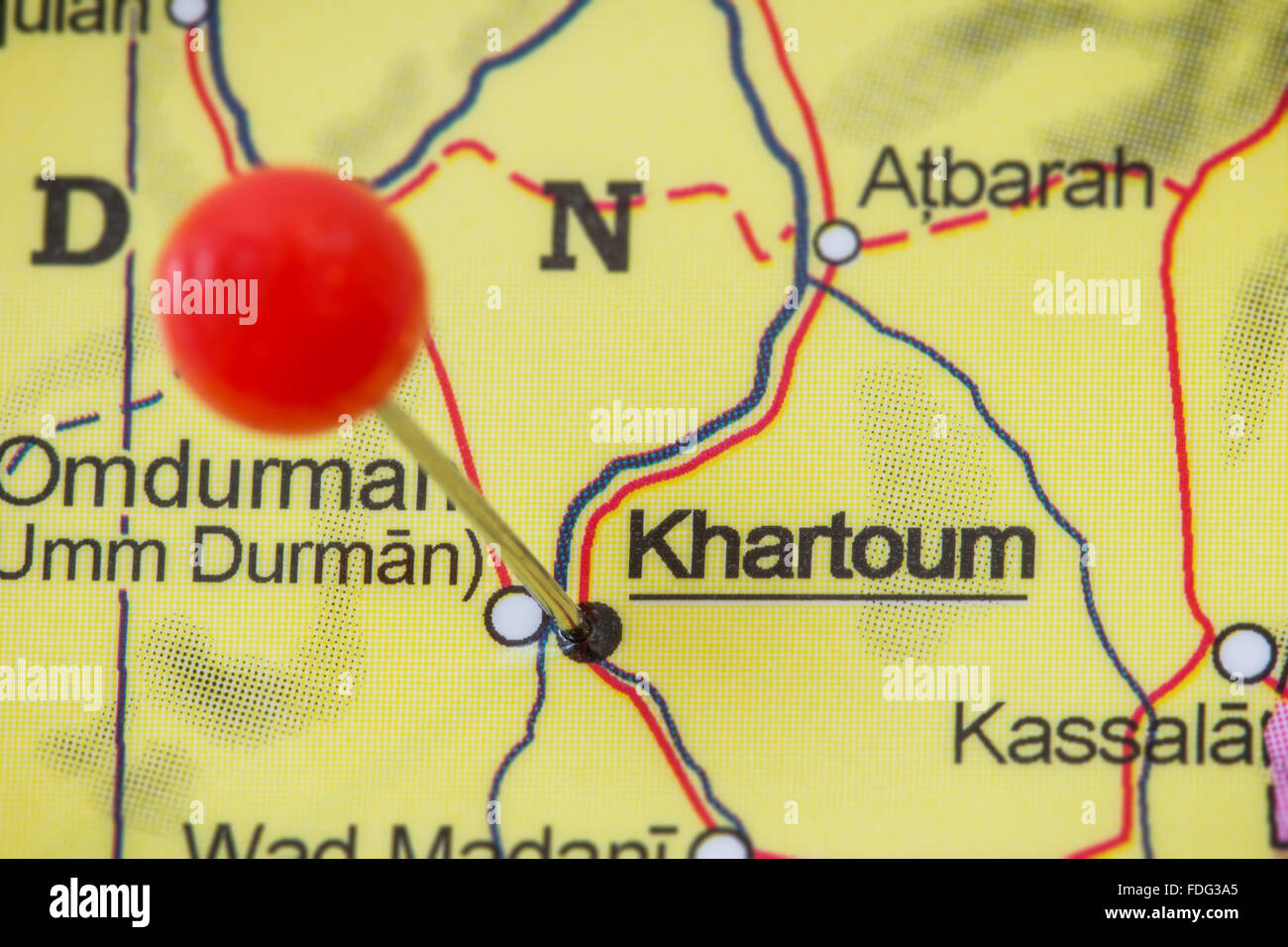Khartoum map hi-res stock photography and images - Alamy