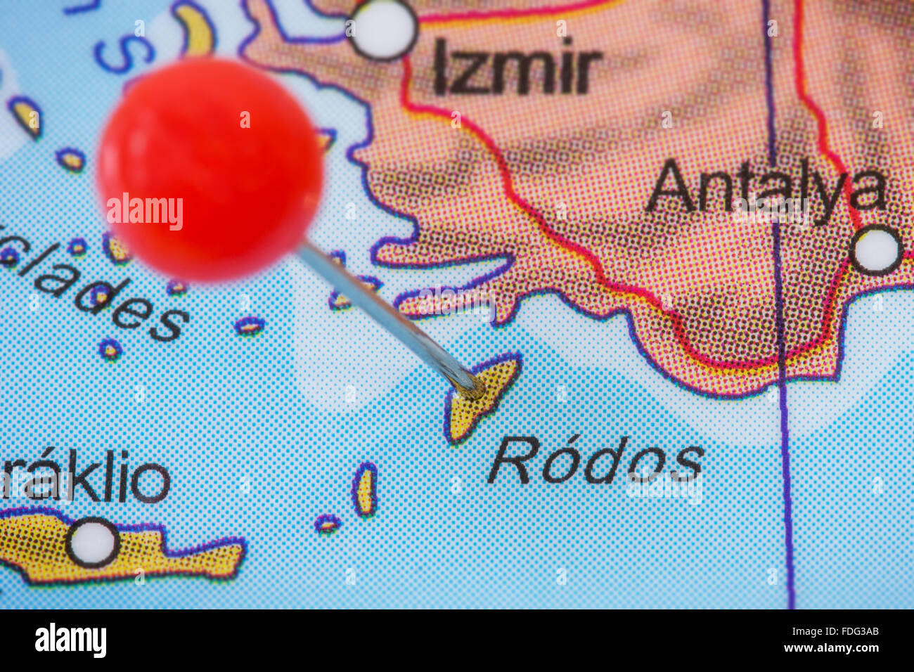 Map of rhodes hi-res stock photography and images - Alamy