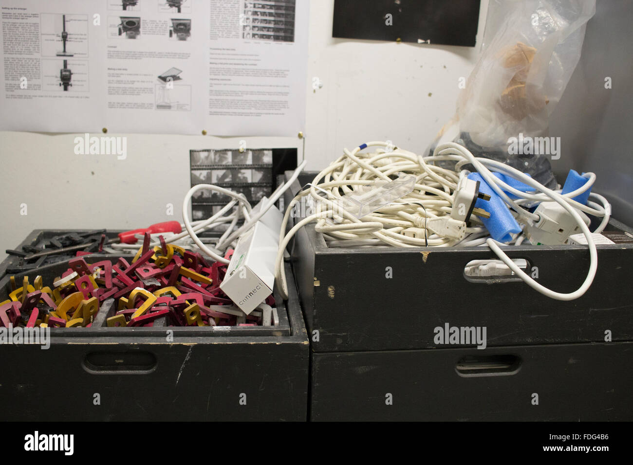 Electrical cables in crates Stock Photo - Alamy