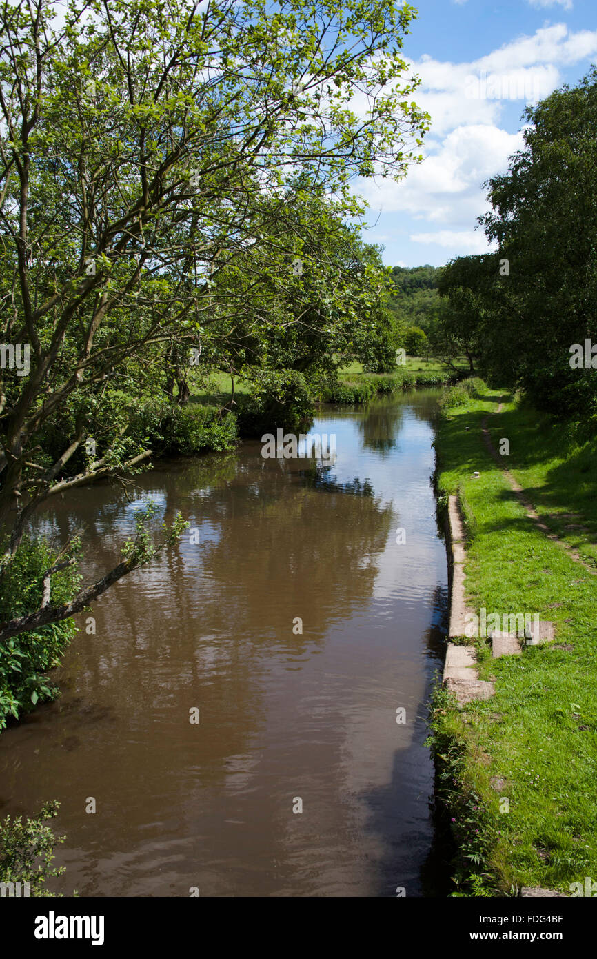The River Churnet part of The Caldon Navigation between Cheddleton and ...