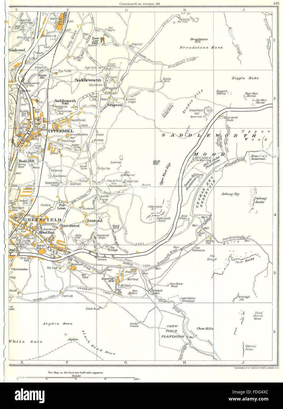 Saddleworth map hi-res stock photography and images - Alamy