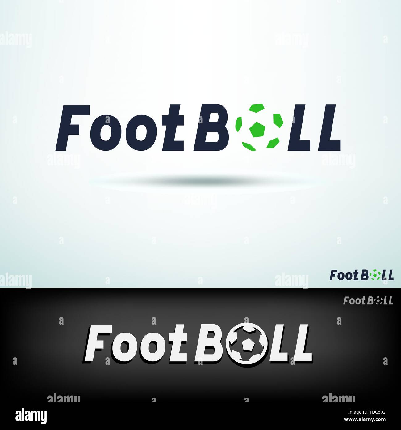 Simple football logo hi-res stock photography and images - Alamy